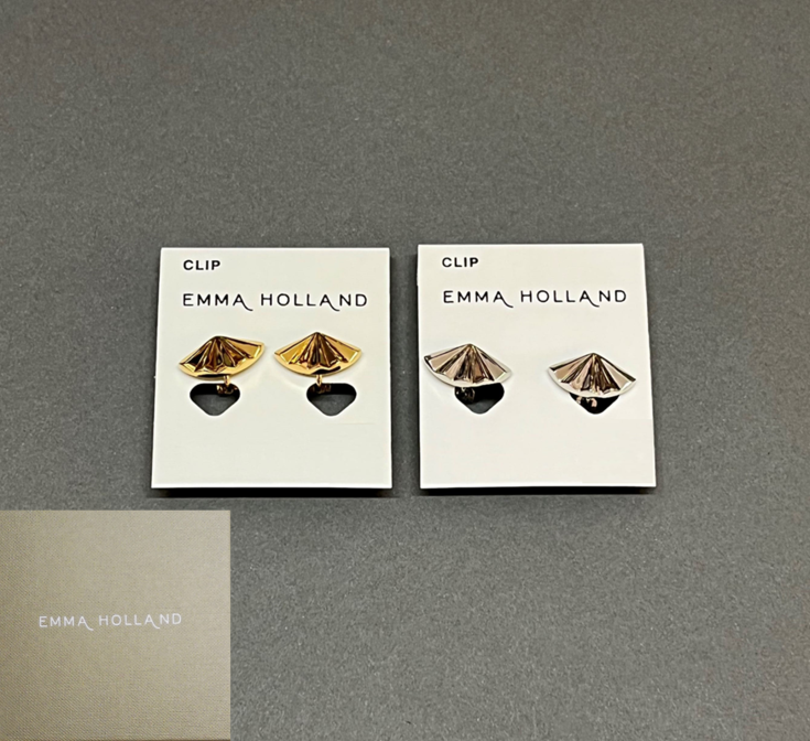 Clip-On Earrings by Emma Holland | The Fan Museum
